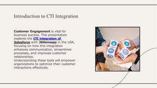 CTI Integration Salesforce in USA 360smsapp | PPT