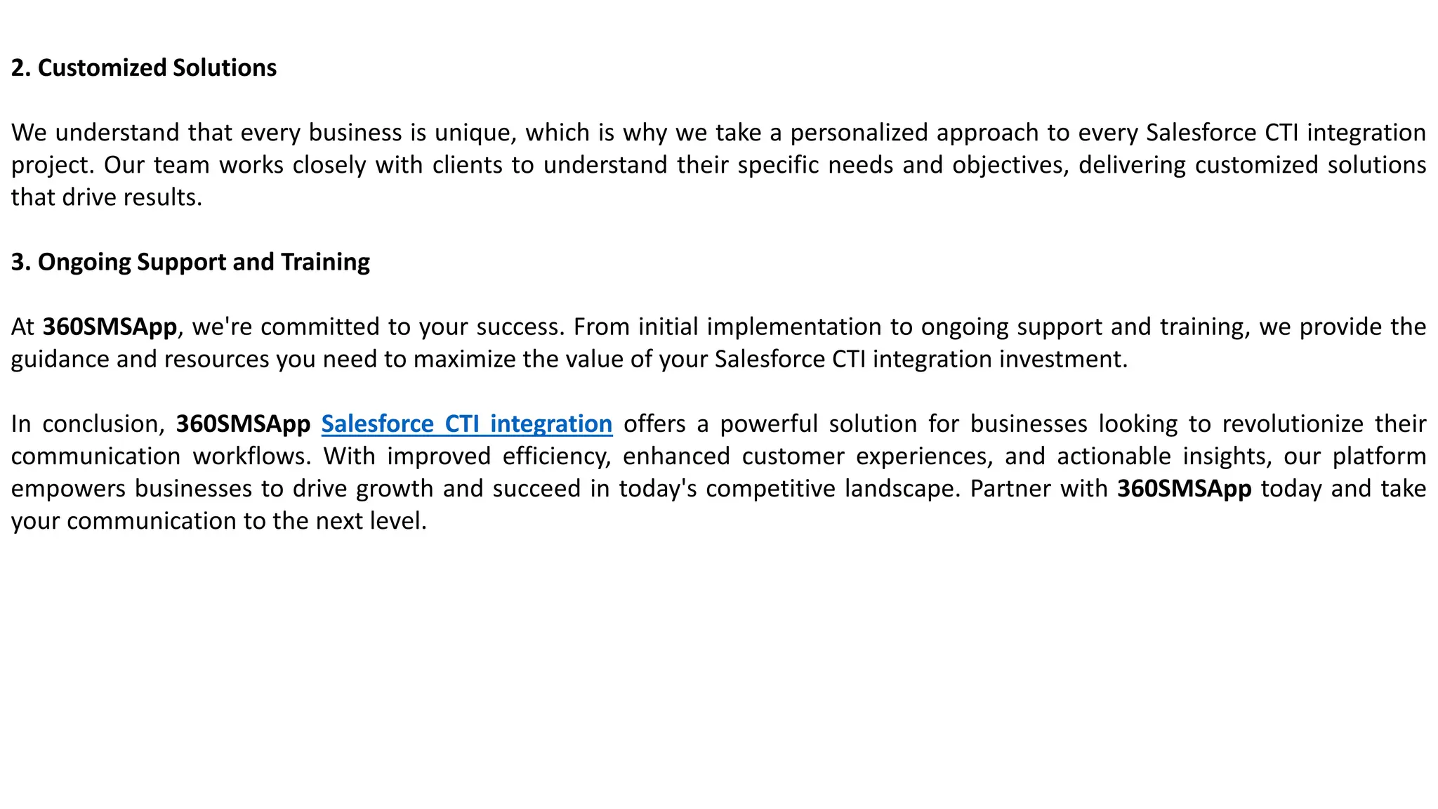 Cti Integration Salesforce 360 Sms App Pptx Computer Software And Applications Computing