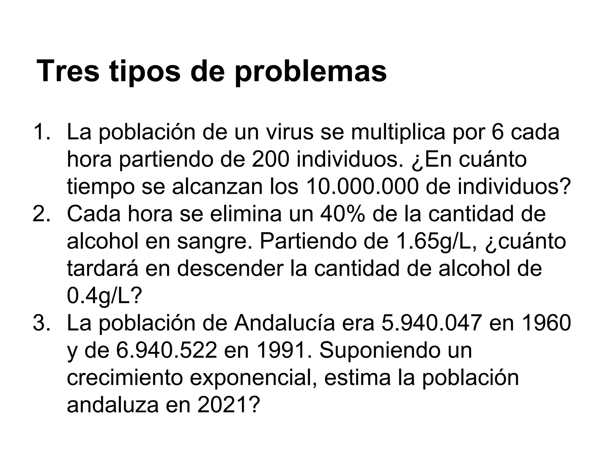CTII Problemas crecimiento y decrecimiento exponencial | PPT