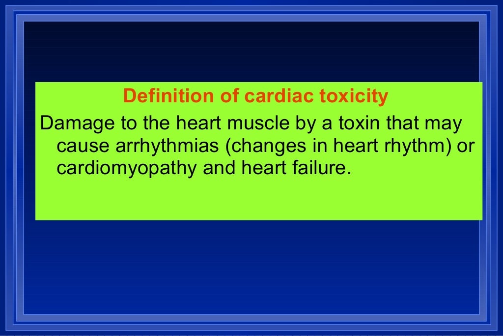Chemotherapy induced cardiac toxicity