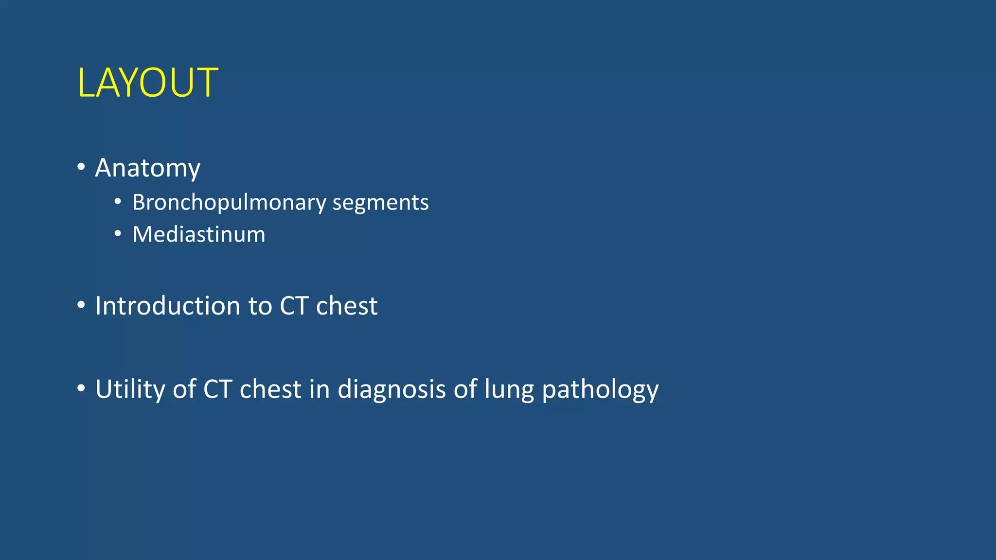 Ct in pulmonology | PPTX
