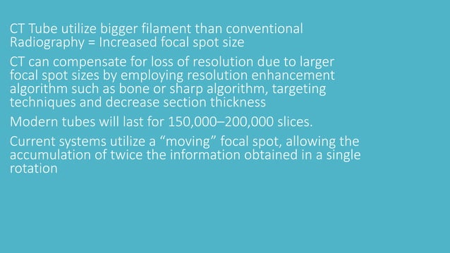 Computed Tomography Instrumentation and Detector Configuration | PPTX