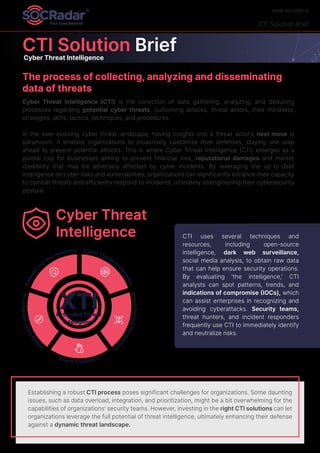 SOCRadar's 2024 Cyber Threat Intelligence Solution | PDF