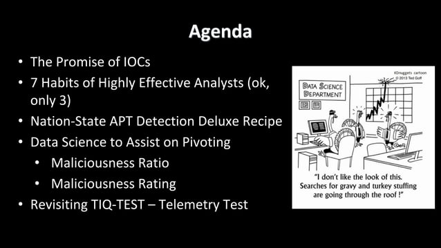 Beyond Matching: Applying Data Science Techniques to IOC-based Detection | PPT