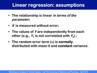 Ct lecture 12. simple linear regression analysis | PDF