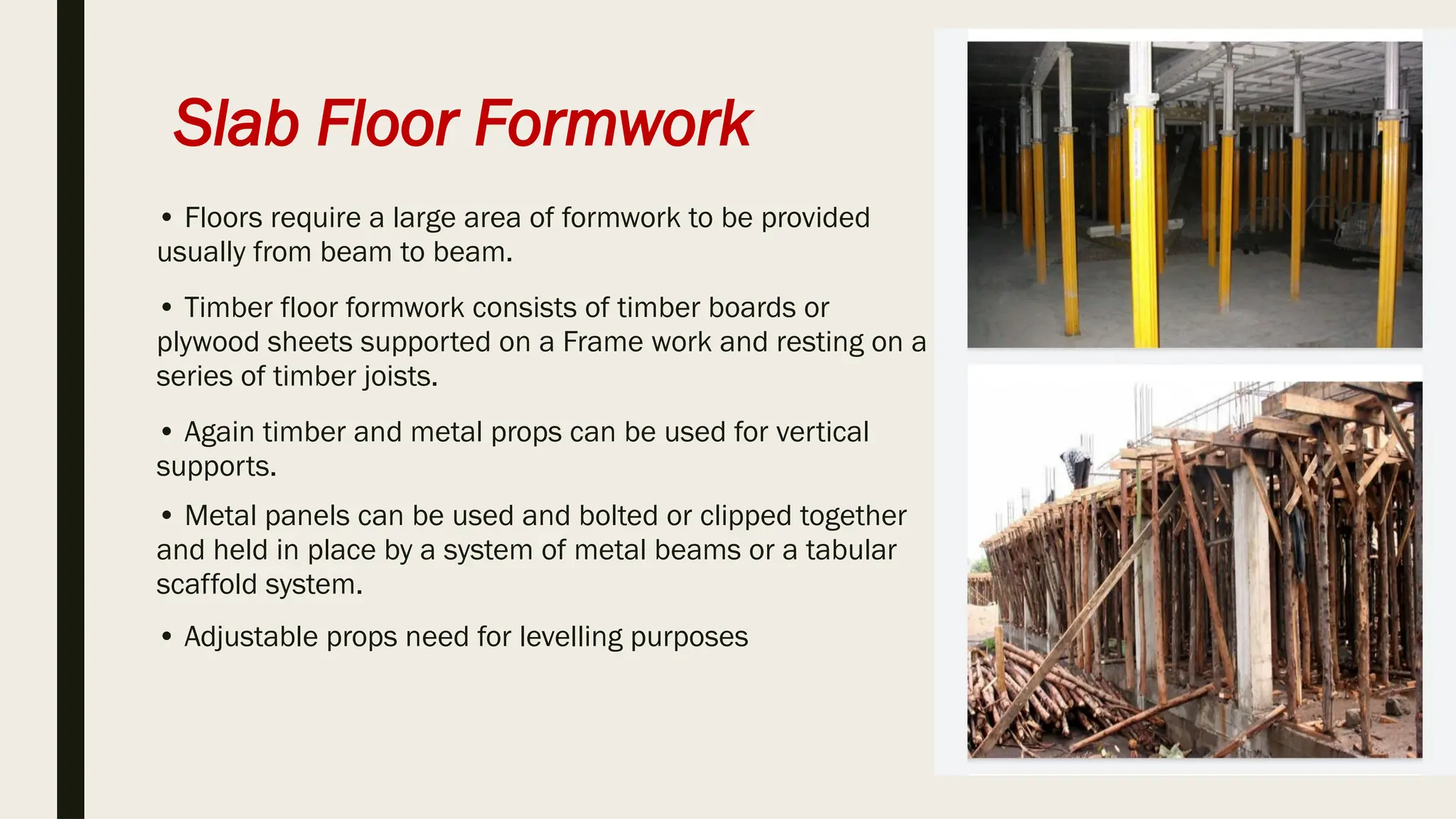 Power point presentation on the topic formwork | PPT