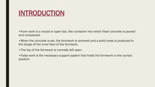 Power point presentation on the topic formwork | PPT