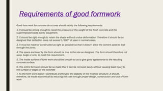 Power point presentation on the topic formwork | PPT