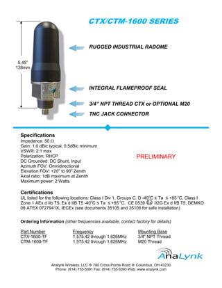 Industrial Wireless Explosion Proof Antenna for Hazardous Area GPS ...