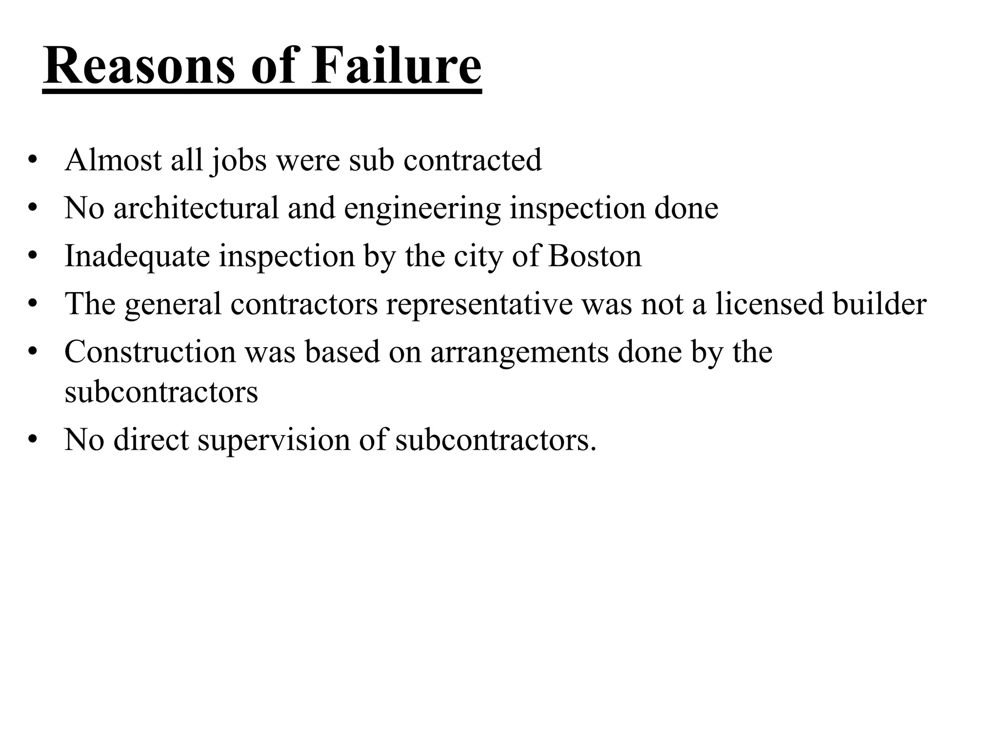 case study on failed construction projects | PPTX