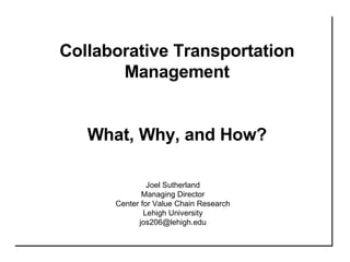 Collaborative Transportation Management | PPT