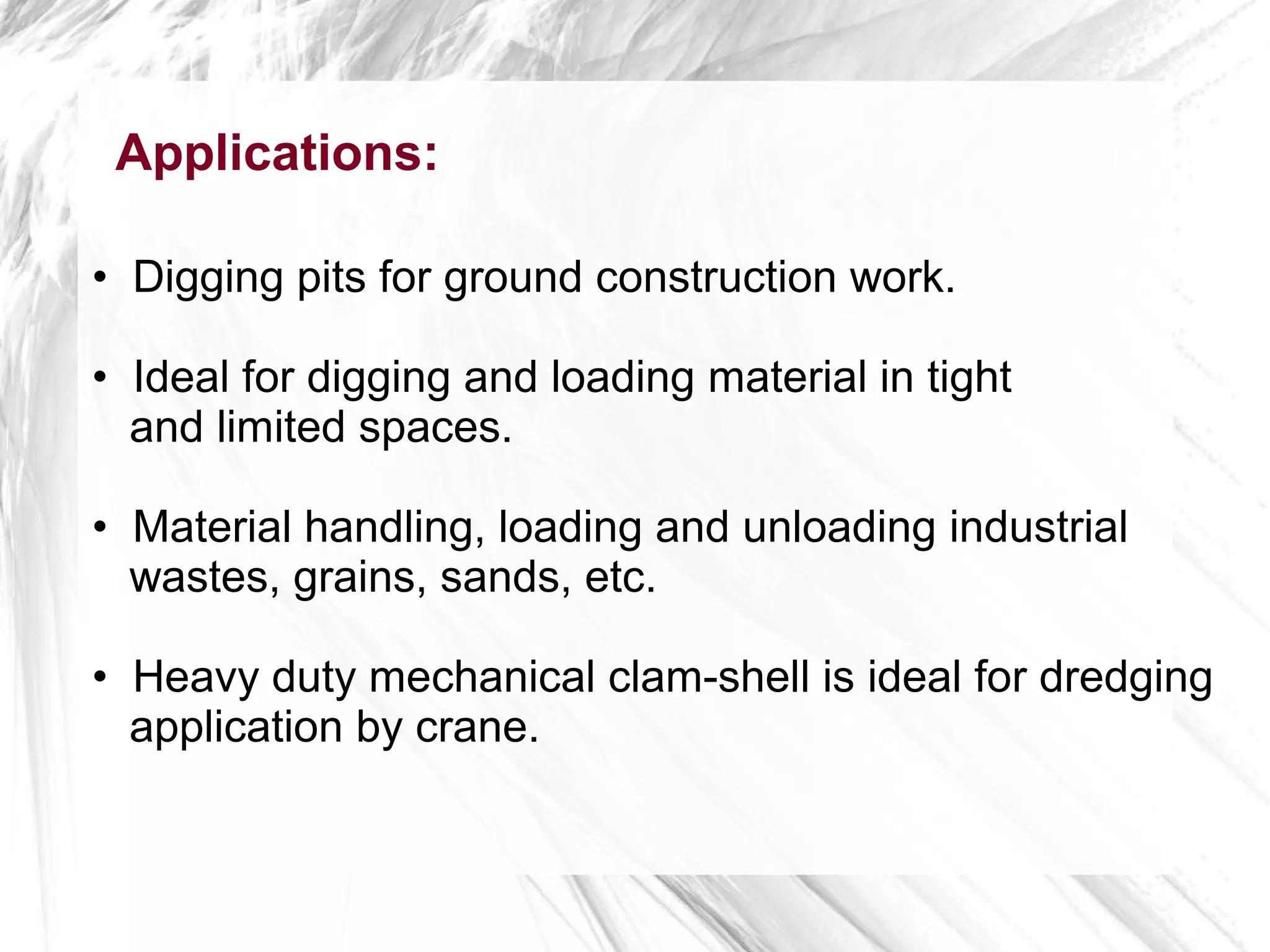 CLAM SHELL BUCKETS | PPT