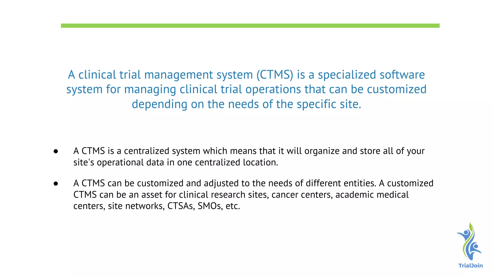 CTMS for better site management and productivity | PDF