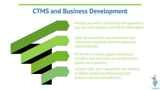 CTMS for better site management and productivity | PDF | Pharmaceutical ...