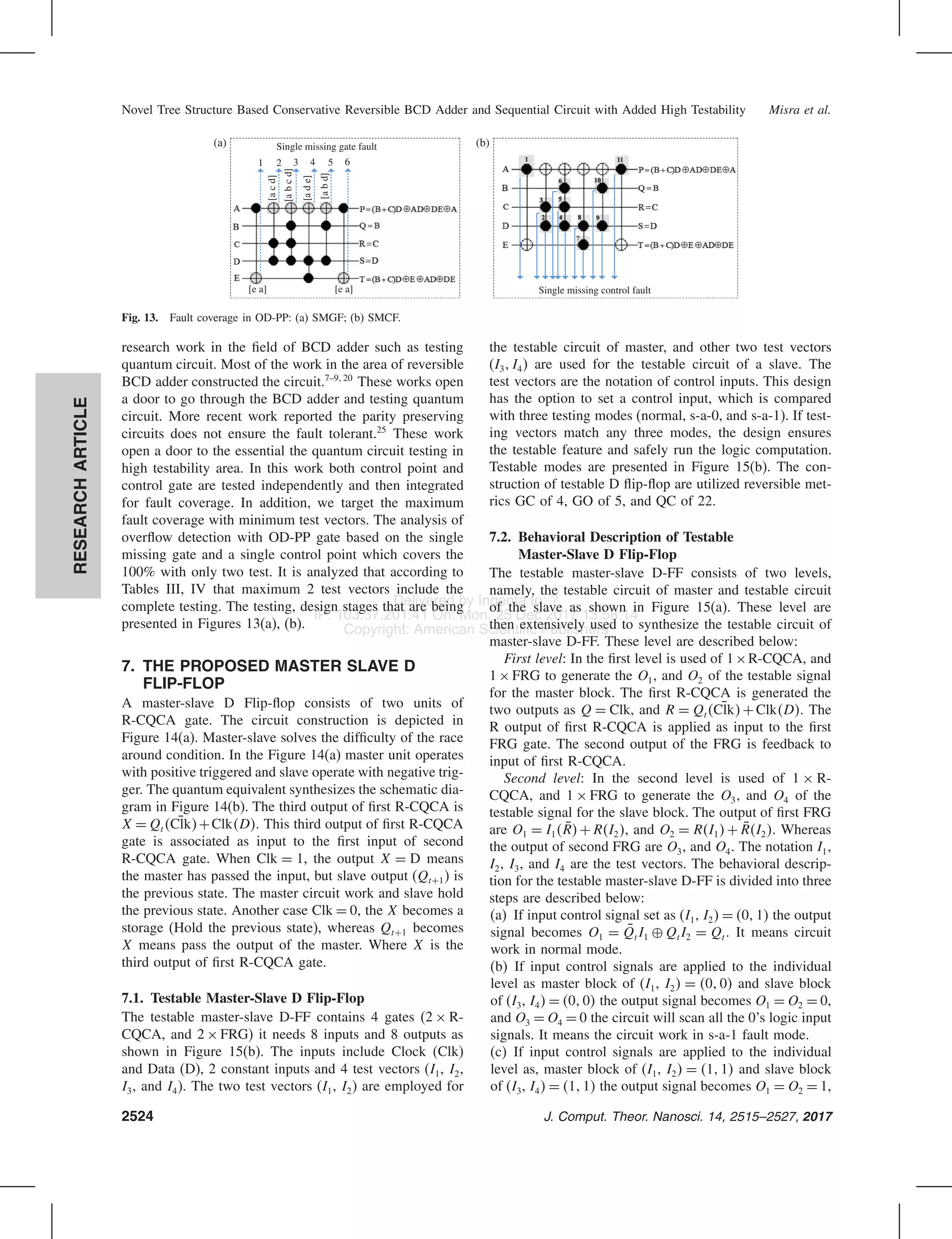 Novel Tree Structure Based Conservative Reversible Binary Coded Decimal ... Novel Tree Structure Based Conservative Reversible Binary Coded Decimal ...
