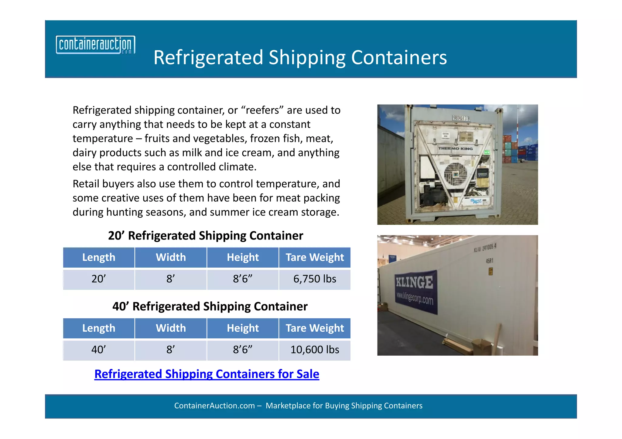 Types, Uses, and Dimensions of Shipping Containers | PDF