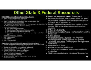 CTNext Intro and SBIR-STTR 101 NEW IACT Michael Invernale | PPT