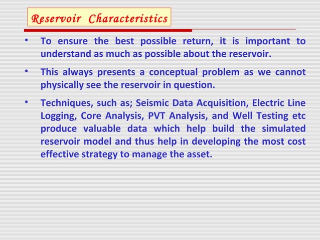 Reservoir rock & fluid | PPT | Chemistry | Science
