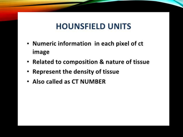 CT numbers, window width and window level | PPTX | Lung and Respiratory ...