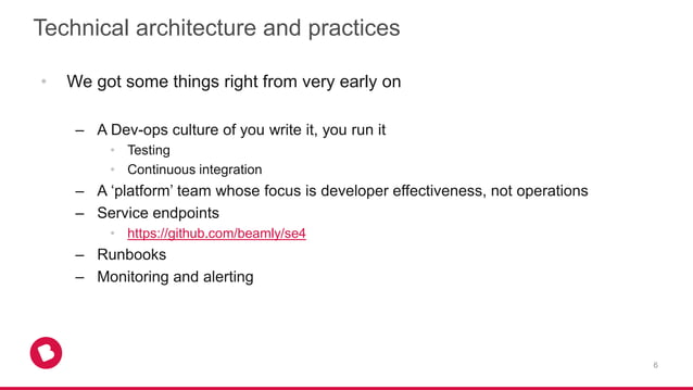 Evolving Operational Maturity in a Startup Environment | PPT