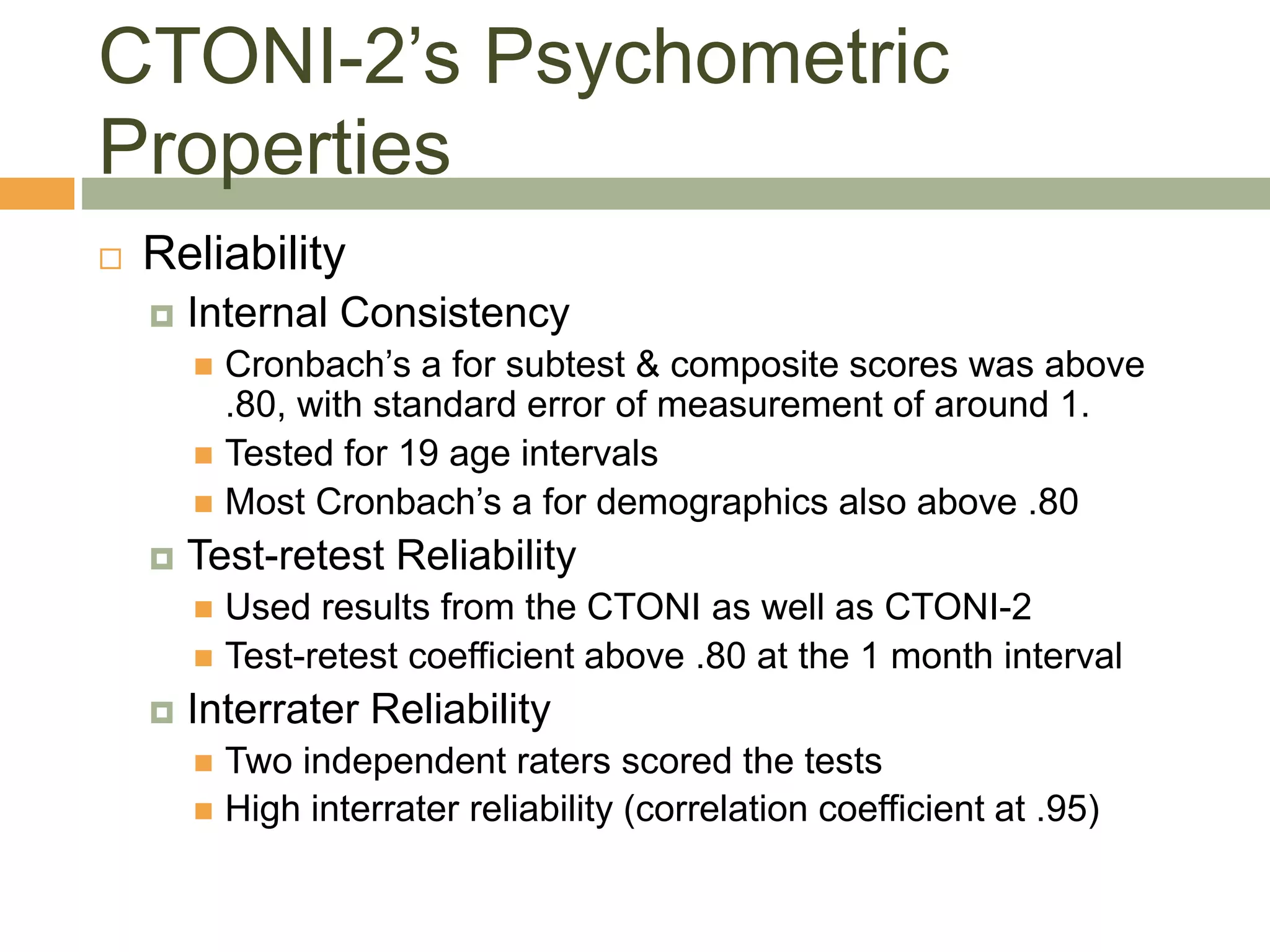 The CTONI-2: Comprehensive Tests of Nonverbal Intelligence Second ...