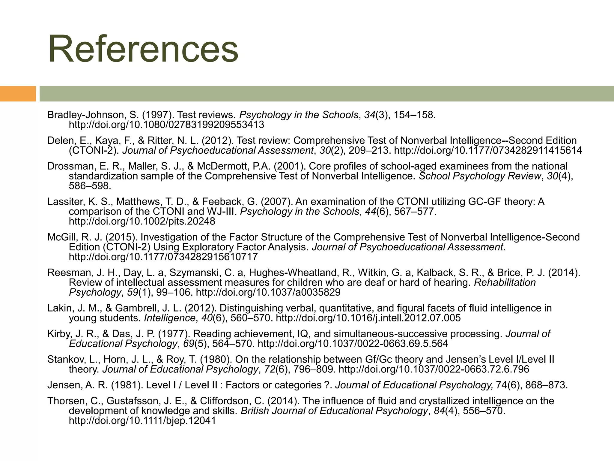 The CTONI-2: Comprehensive Tests of Nonverbal Intelligence Second ...
