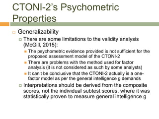 The CTONI-2: Comprehensive Tests of Nonverbal Intelligence Second ...