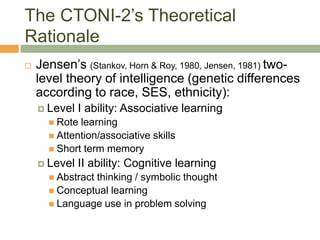 The CTONI-2: Comprehensive Tests of Nonverbal Intelligence Second ...