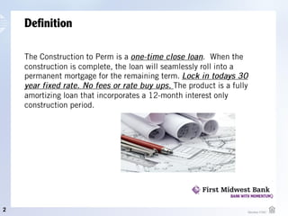 The Best Construction to Perm. Lending Program in Chicago | PPT