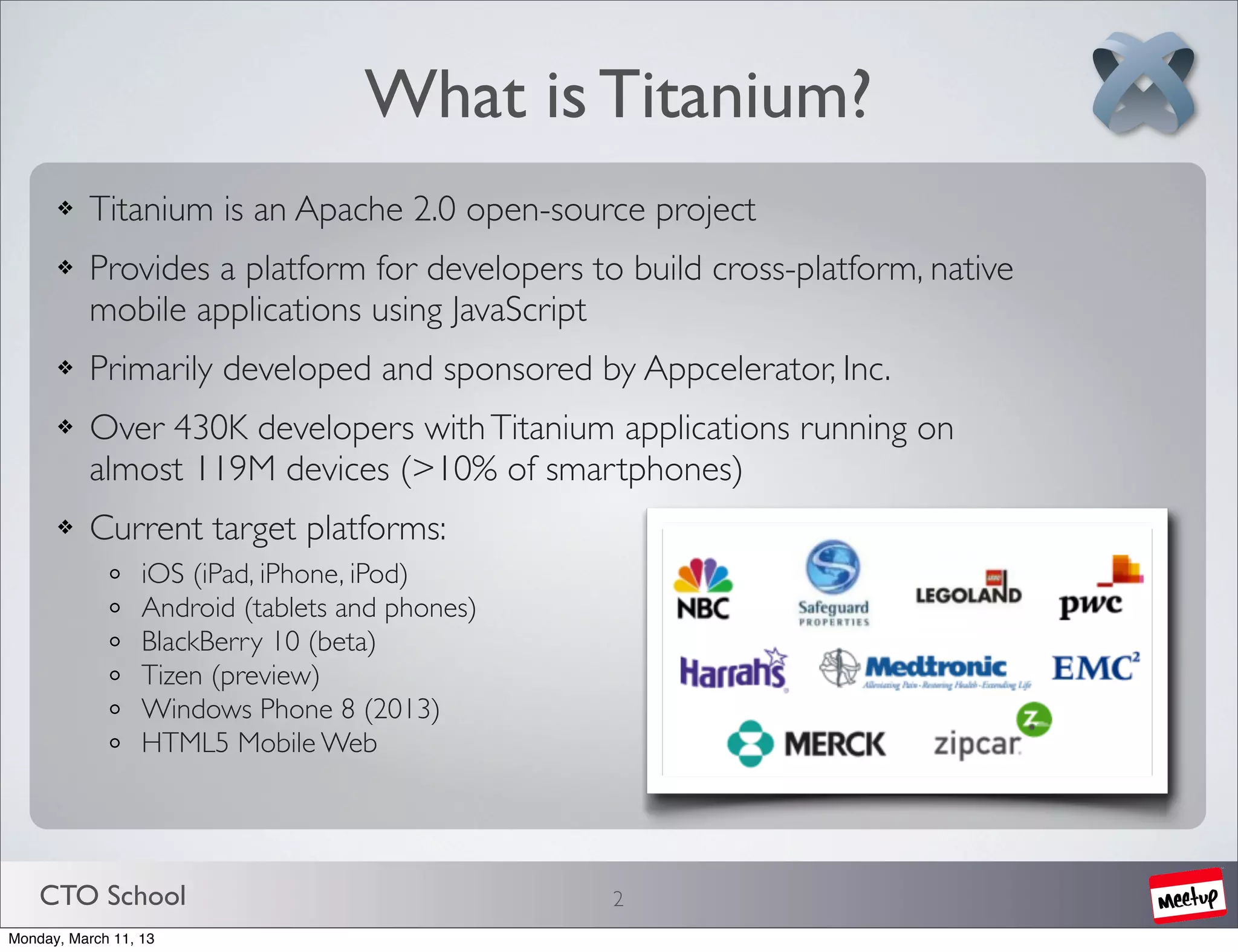 CTO School - Titanium Overview | PPT
