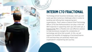 Benefits of Fractional And Interim CTO | The Fractional CTO | PPT