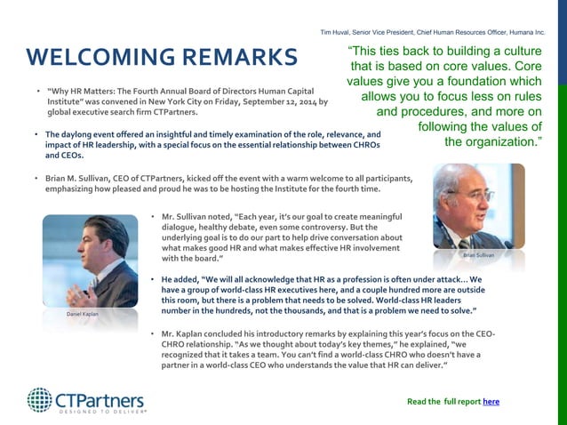 CTPartners - Why HR Matters | PPTX