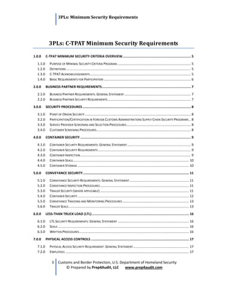 CTPAT 3PL Security Requirements | PDF