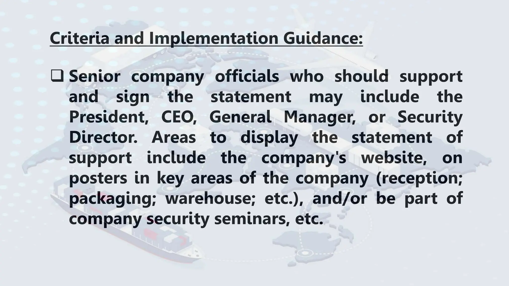 Ctpat Pptx Presentationpptx Minimum Security Pptx Information And Network Security