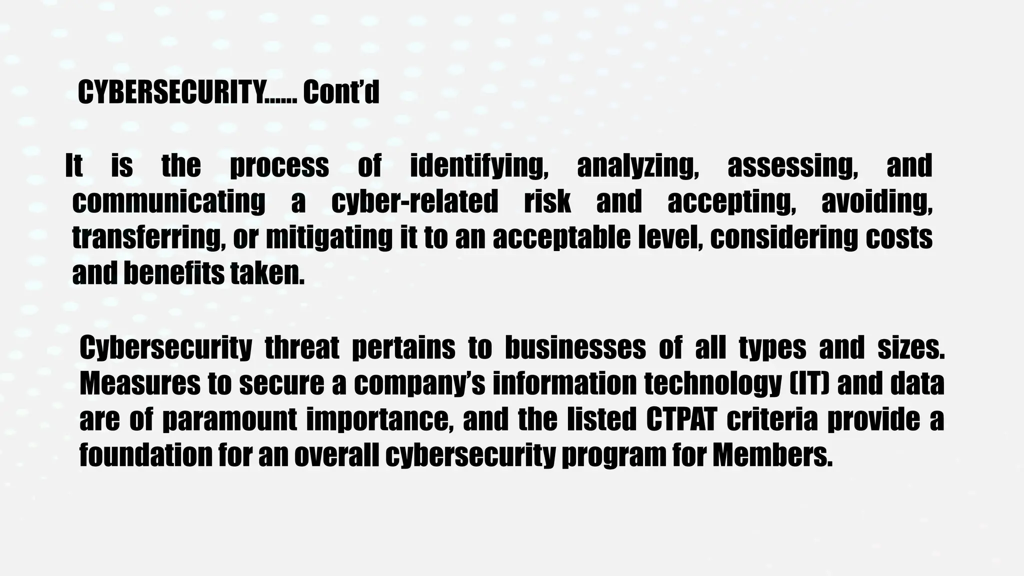 CTPAT PPTX Presentation.pptx - minimum security | PPTX