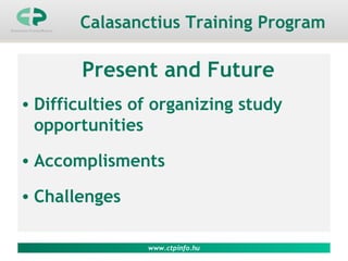 Calasanctius Training Program - Introduction | PPT