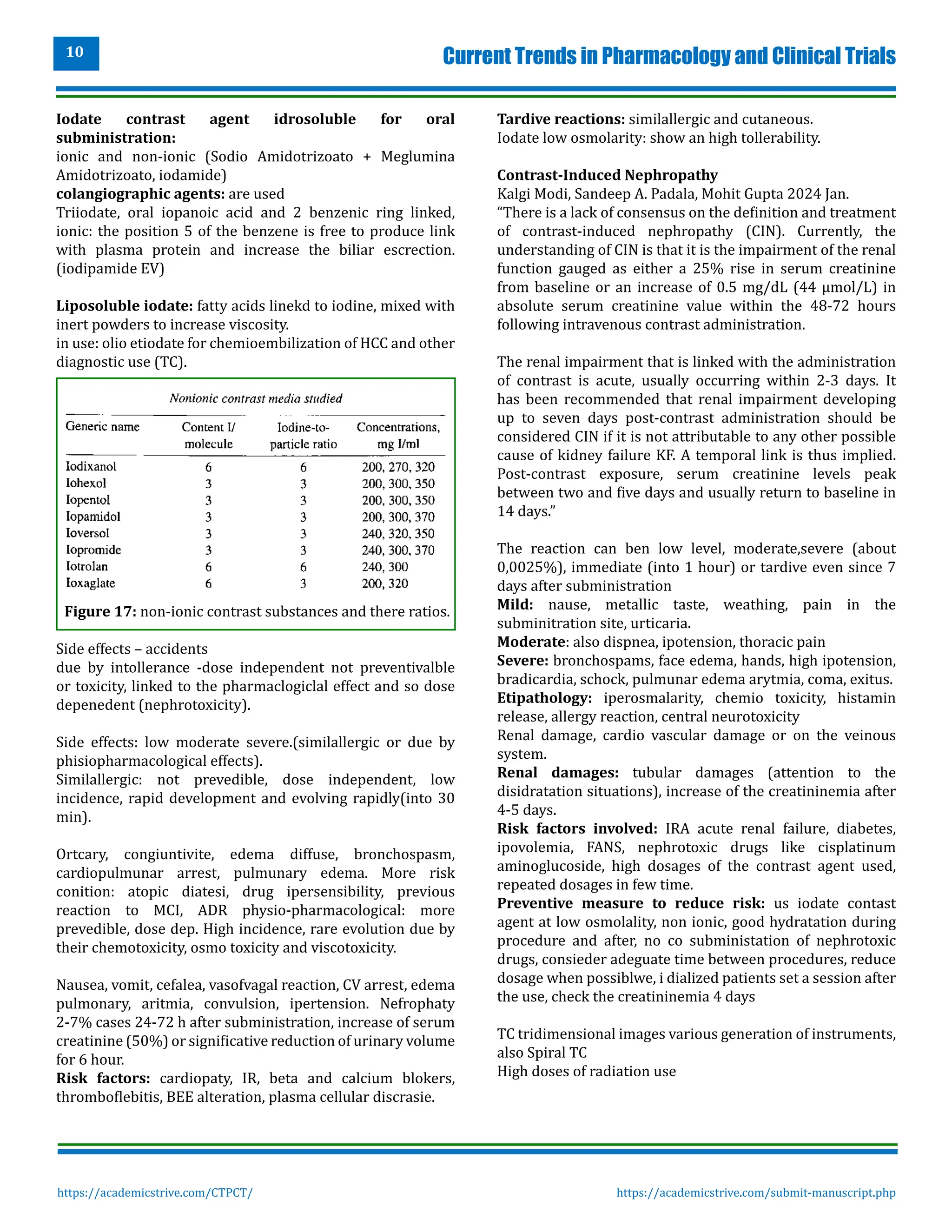 Contrast Agents, Radiodiagnostics-Radiodrugs and AI Implications- A Key Reading for a Complex ...