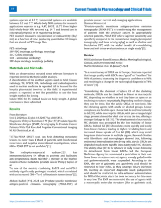 Contrast Agents, Radiodiagnostics-Radiodrugs and AI Implications- A Key ...