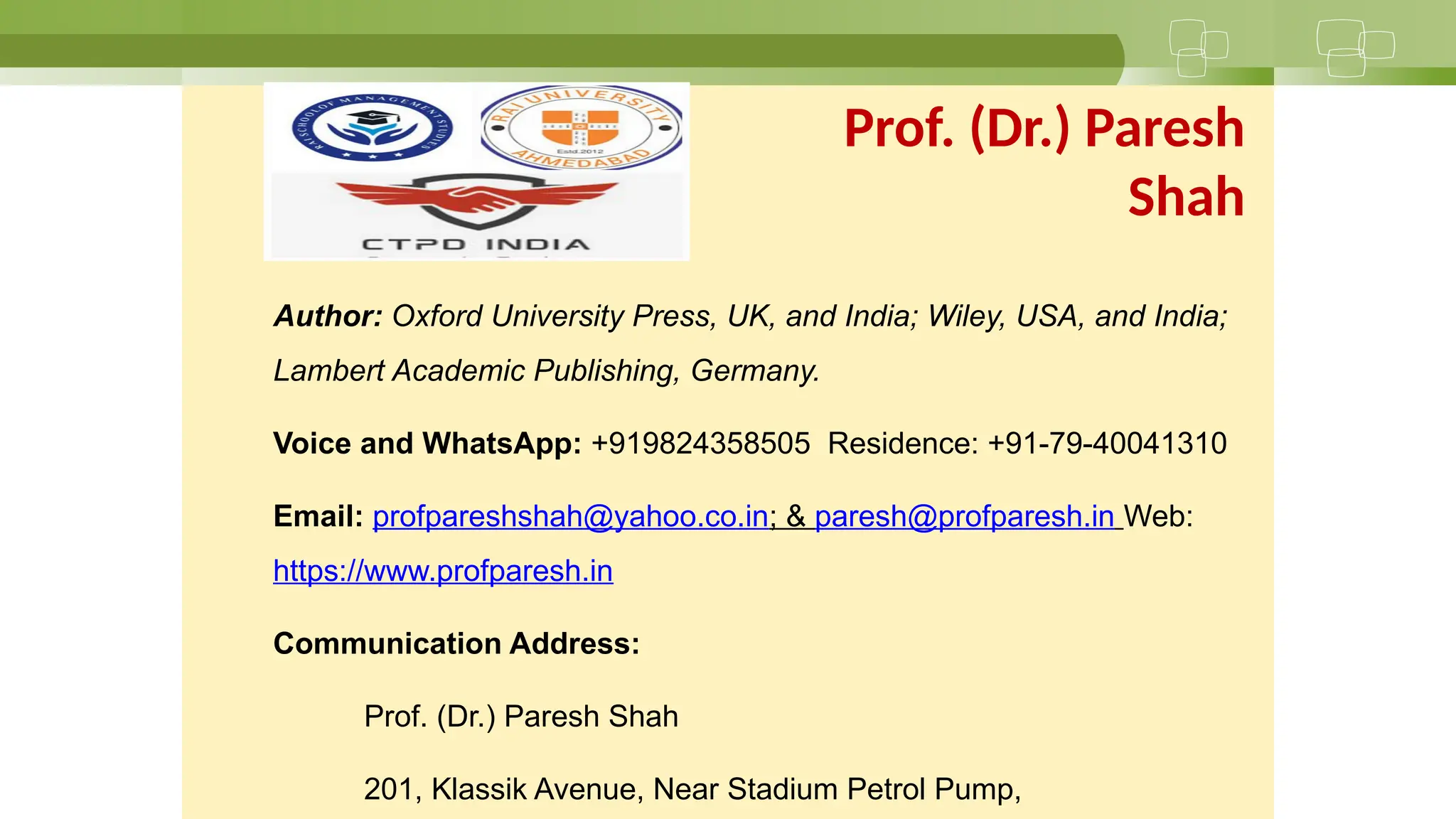 CTPDCON ERA 2024 by Prof. (Dr.) PARESH SHAH.pptx