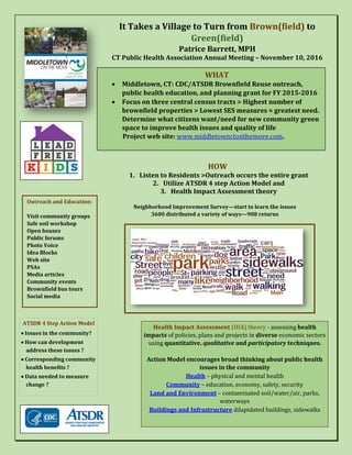 CT PHA handout Brownfield Project Middletown CT | PDF