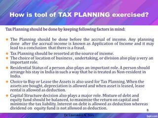 Ctpm chapter 1 tax planning | PDF