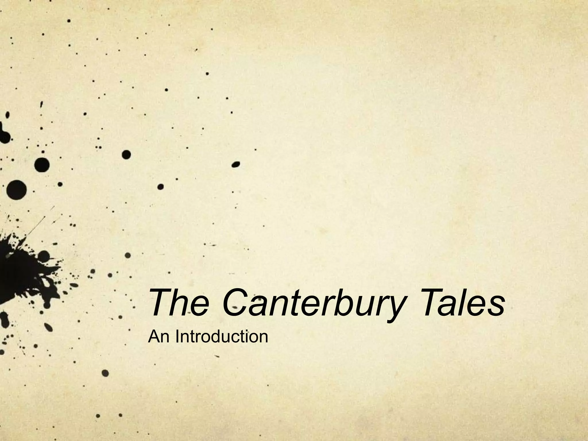 Intro to Canterbury Tales | PPTX