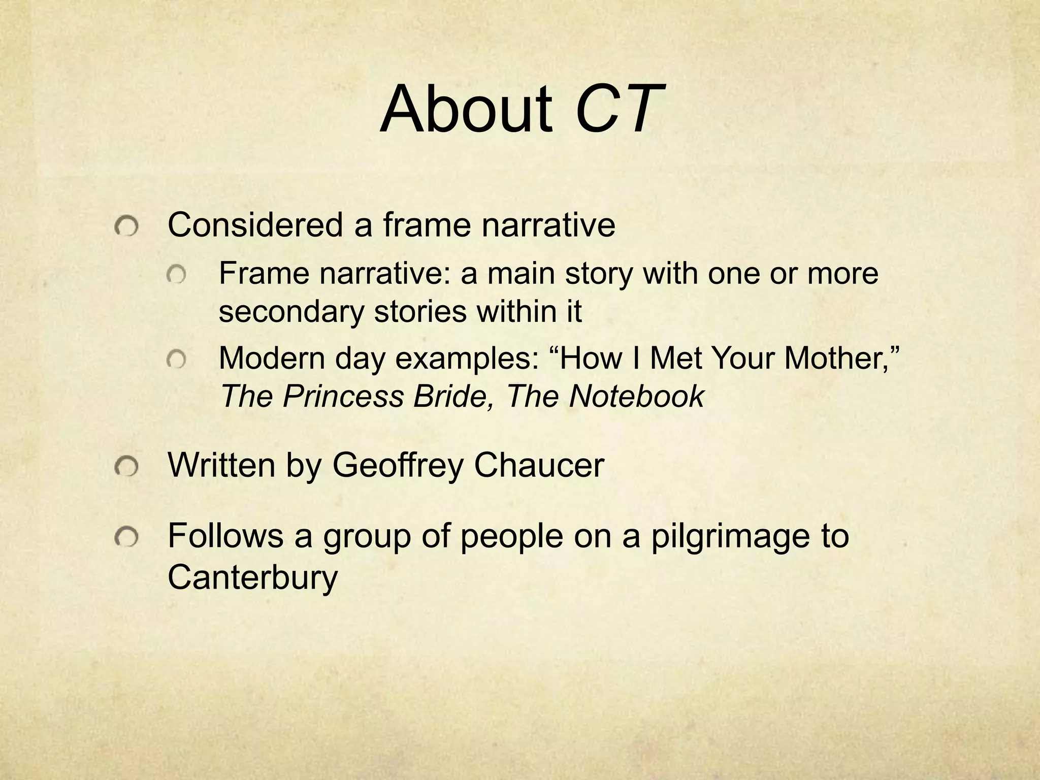 Intro to Canterbury Tales | PPTX