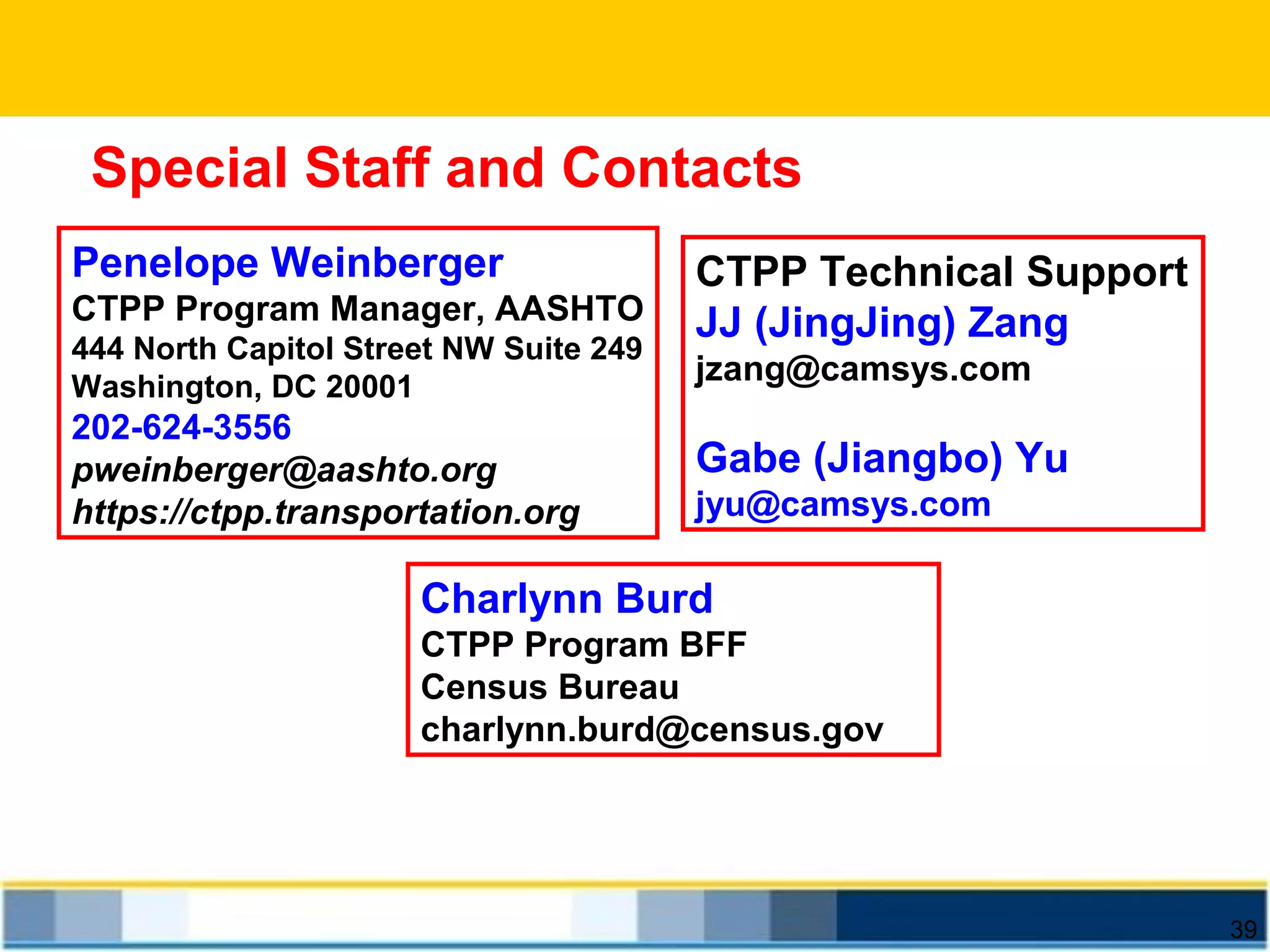 Census Transportation Planning Products Program | PPT