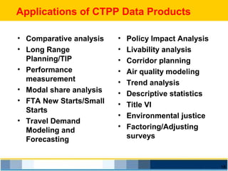 Census Transportation Planning Products Program | PPT