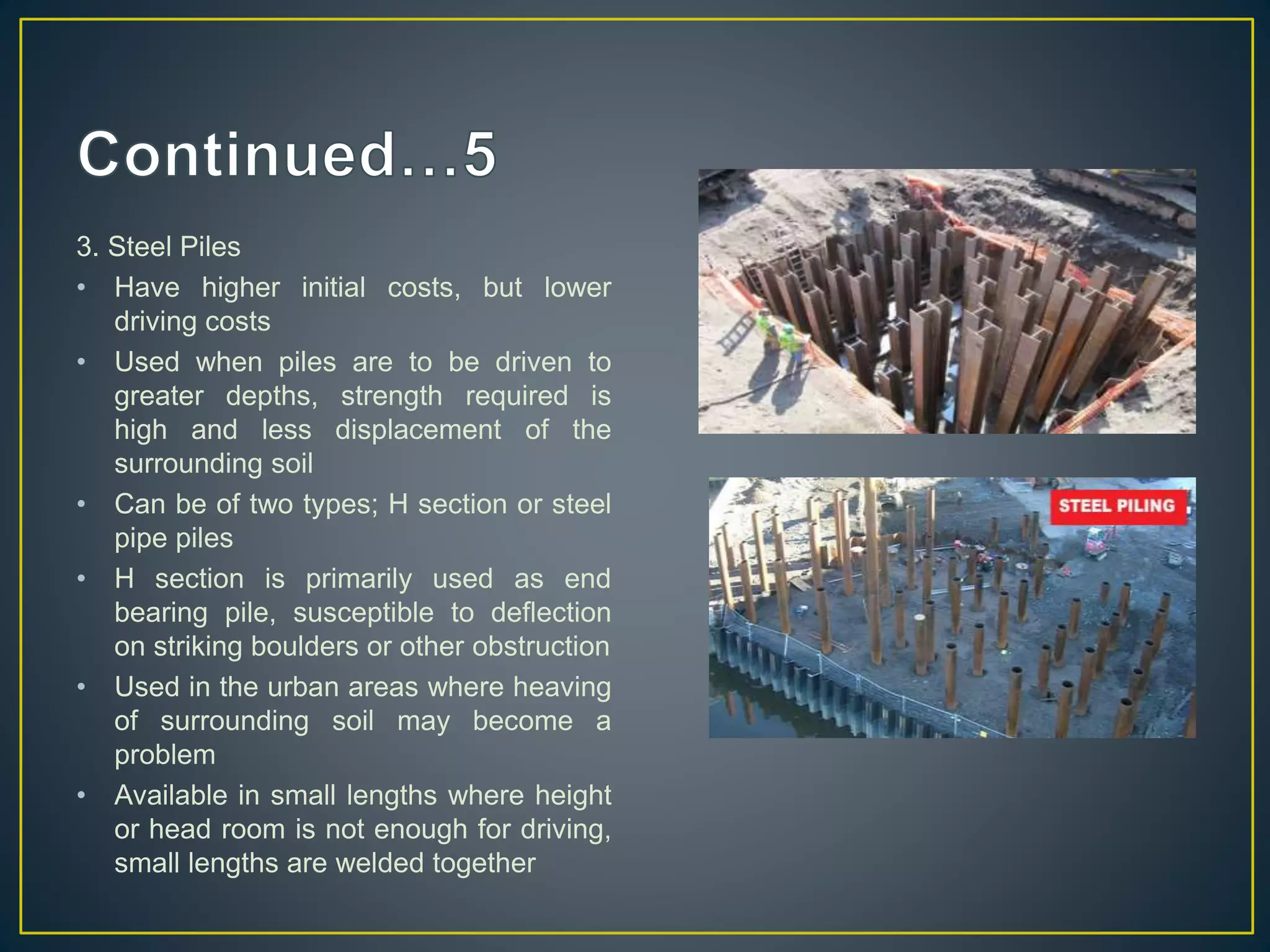 Pile Foundations and Diaphragm Walls | PPTX