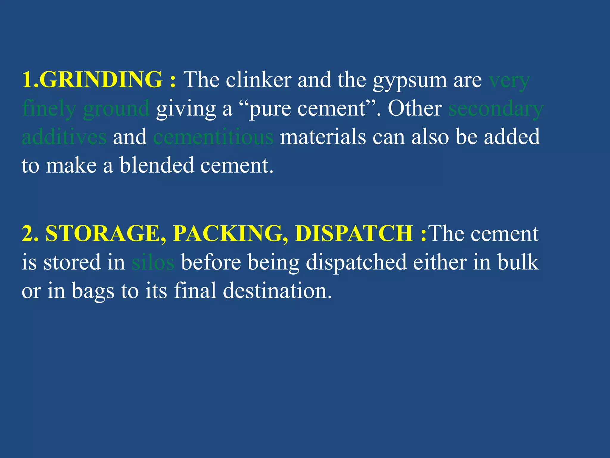 Cement manufacturing & process | PPTX