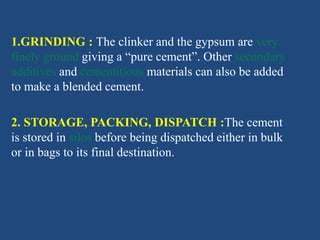 Cement manufacturing & process | PPTX