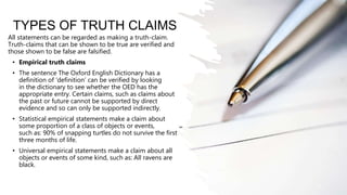 Evaluating Arguments & Truth Claims | PPTX