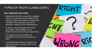 Evaluating Arguments & Truth Claims | PPTX